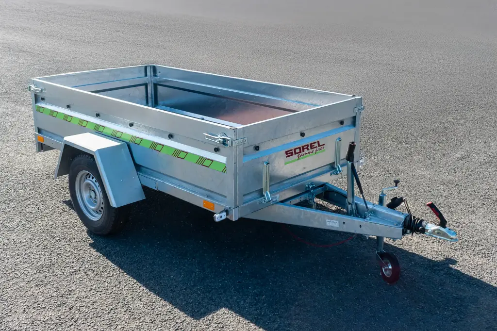 Remorque Utilitaire Tole - 259 x 135 x 50 - 1300 Kg - Freinée R261F113 ...