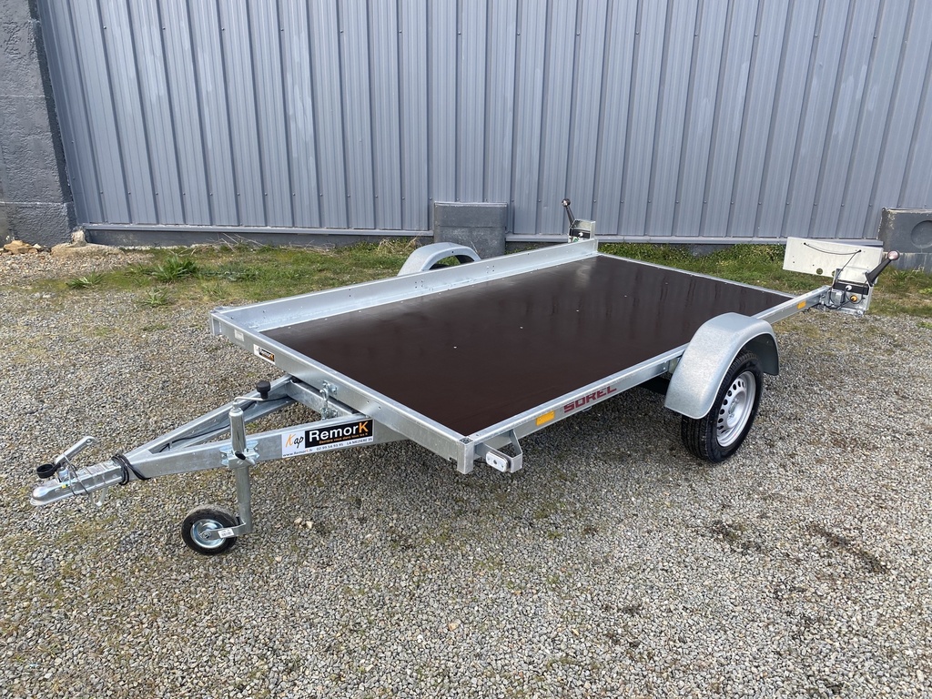 Remorque Utilitaire Plateau - 306x166 - 500 Kg PJ306 | RemorK